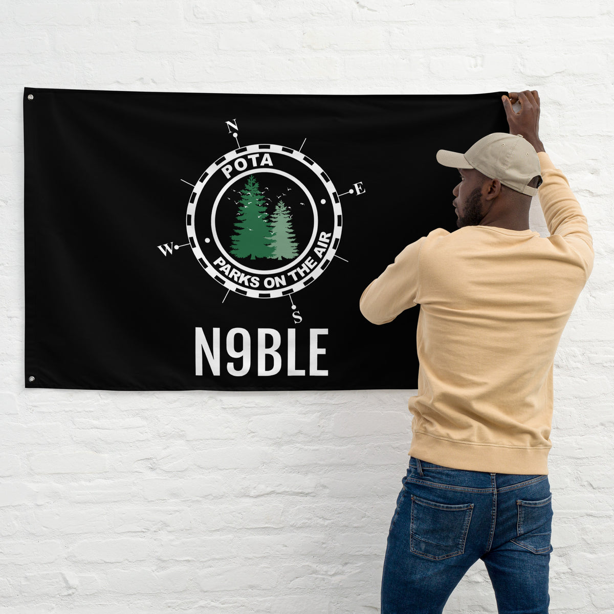 *CUSTOM CALL SIGN FLAG - DARK – HAM RADIO GEAR