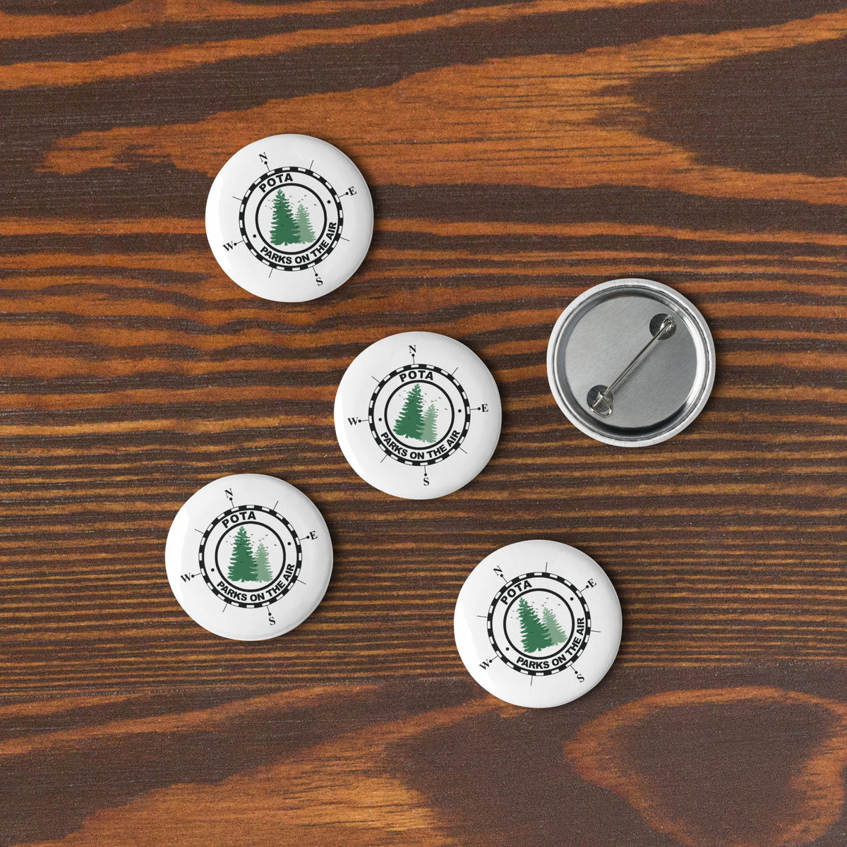 Set of 5 Logo Pin Buttons – HAM RADIO GEAR